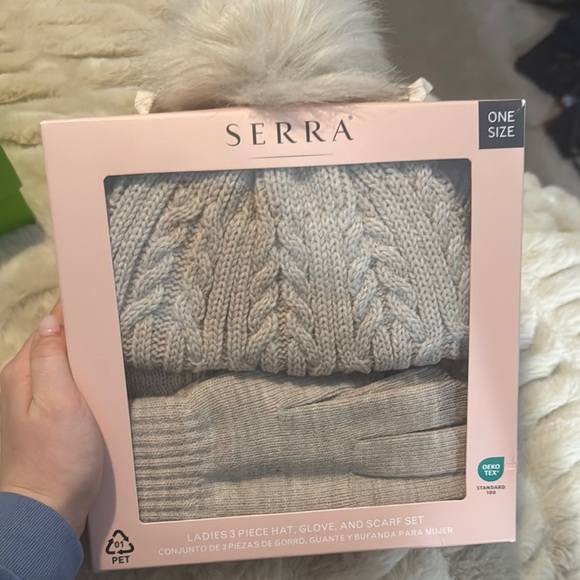 Serra | Accessories | Serra Beige Knit Hat Glove And Scarf Set | Poshmark